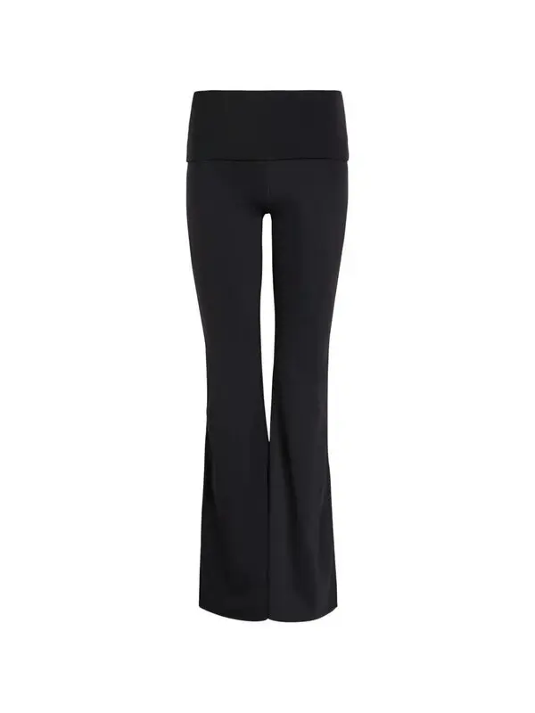 TALA Fold-over Flared Trousers - Black