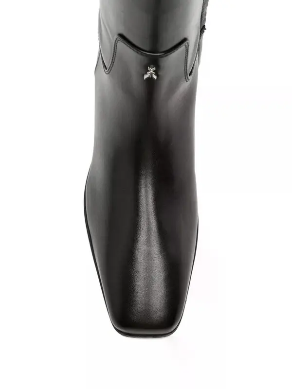 Patrizia Pepe Logo-plaque Square-toe Boots
