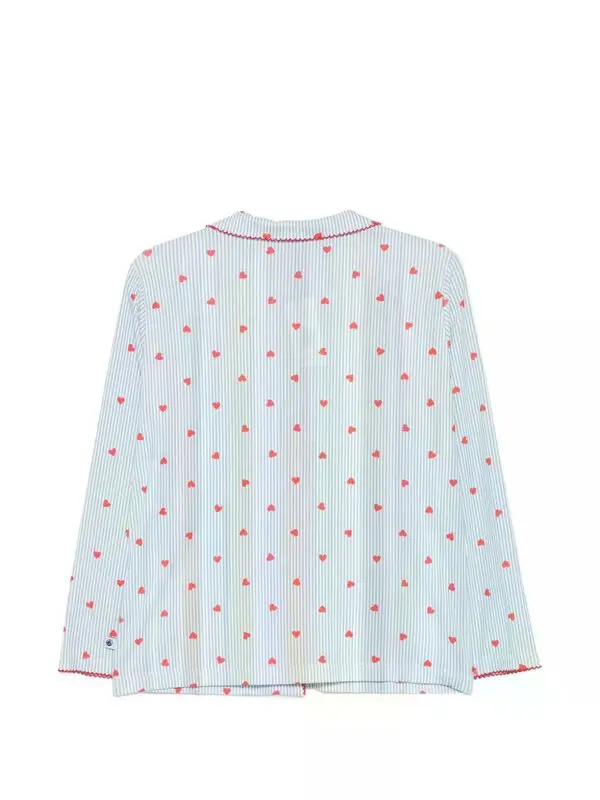 Petit Bateau Heart-print Cotton Pajamas