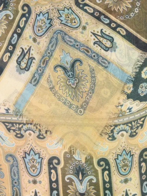 Etro Paisley-print Frayed-edge Scarf