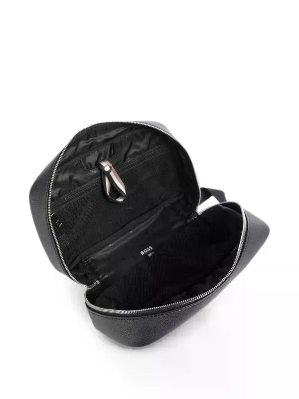 BOSS Logo-detail Leather Washbag