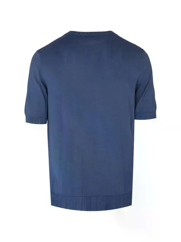 GRAN SASSO Ribbed-trim T-shirt - Blue