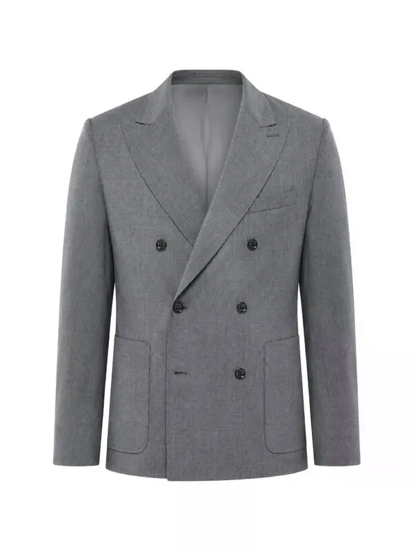 PAOLO PECORA Double-breasted Patch-pocket Blazer