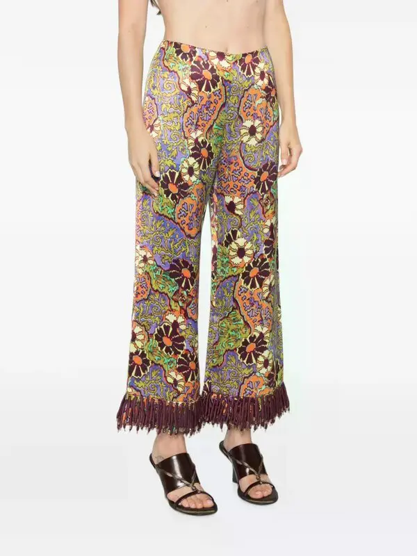 ALEMAIS Joanna Floral Print Trousers - Purple