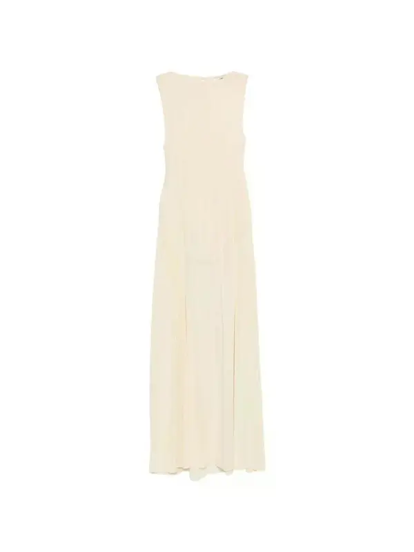 Arcina Ori Audrey Pleated Maxi Dress - Neutrals