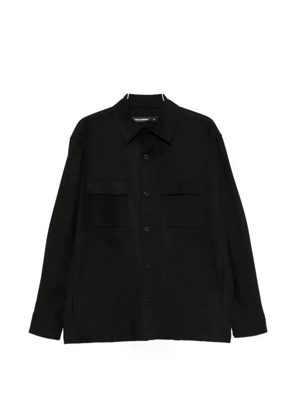 Karl Lagerfeld Chest-pocket Shirt - Black