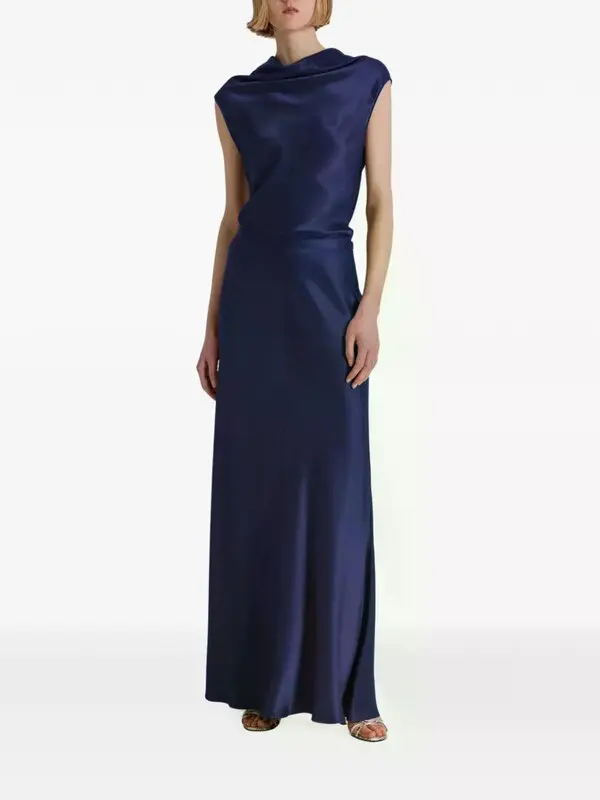 Alberta Ferretti Satin-finish Maxi Skirt