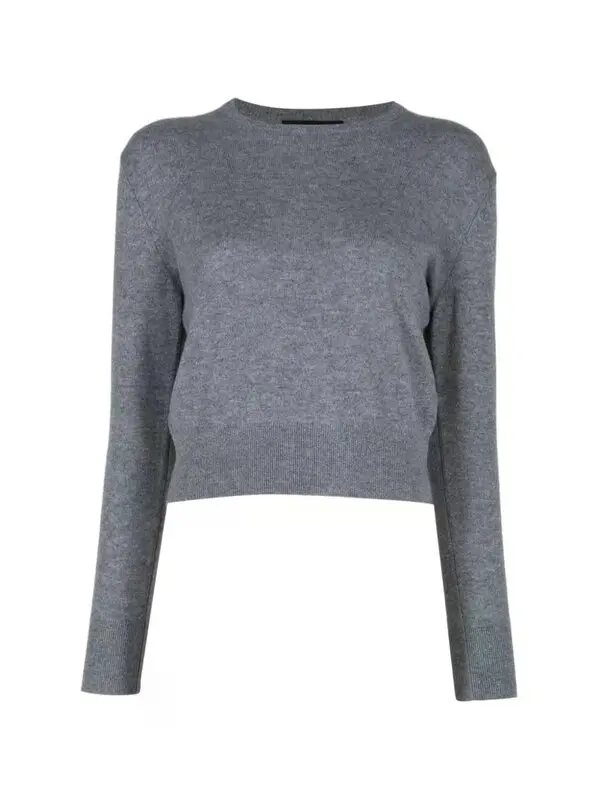 NILI LOTAN Tamra Ribbed-trims Sweater - Grey