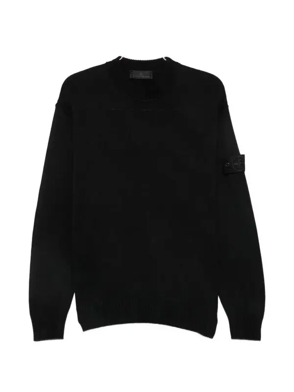 Stone Island Logo-patch Crew-neck Sweater