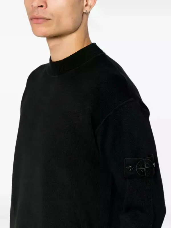 Stone Island Logo-patch Crew-neck Sweater
