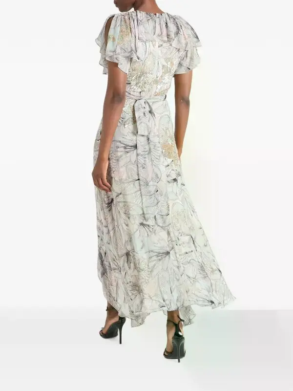 TEMPERLEY LONDON Nerissa Sequin-embellished Ruffled Asymmetric Dress