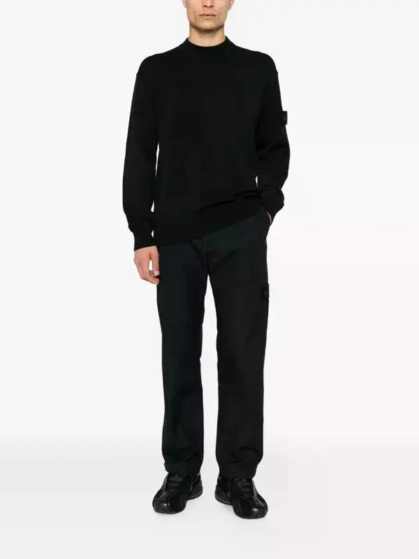Stone Island Logo-patch Cotton-canvas Trousers