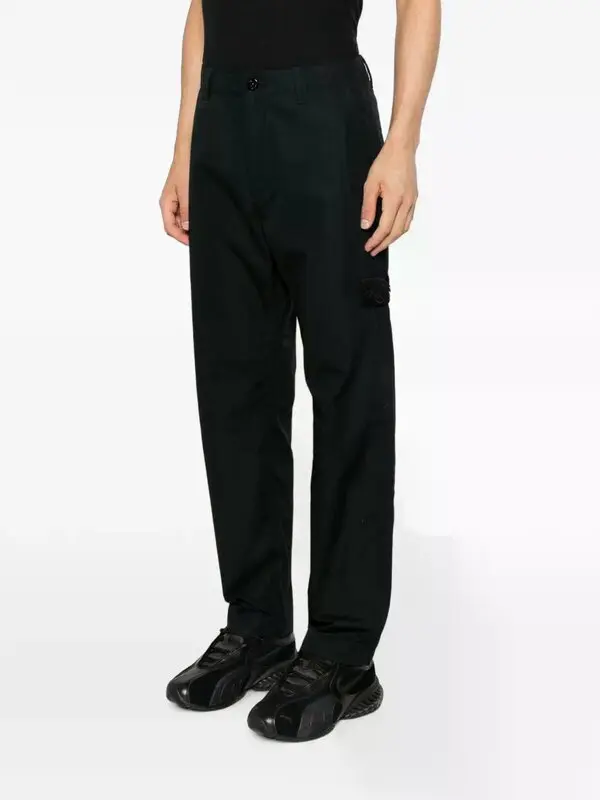 Stone Island Logo-patch Cotton-canvas Trousers