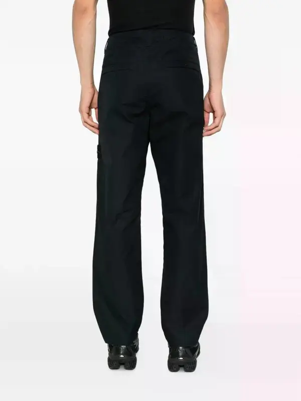 Stone Island Logo-patch Cotton-canvas Trousers