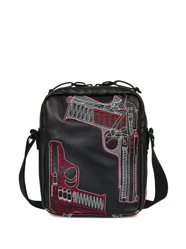 Supreme Embroidered Leather Messenger Bag