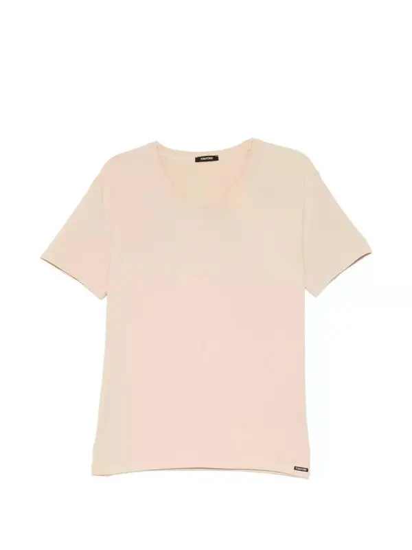 TOM FORD Logo-patch T-shirt - Neutrals