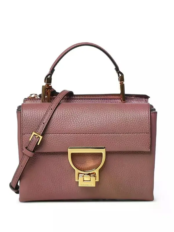 COCCINELLE Grained Leather Tote Bag - Pink
