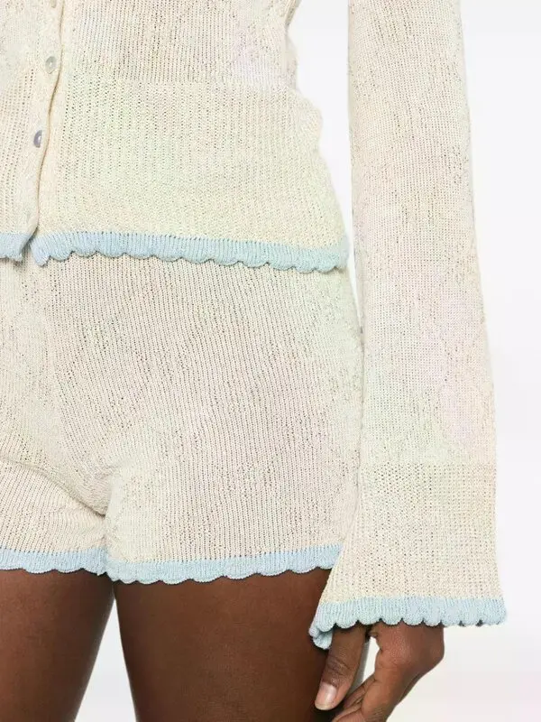 ASTA RESORT Millie Scalloped-trim Shorts