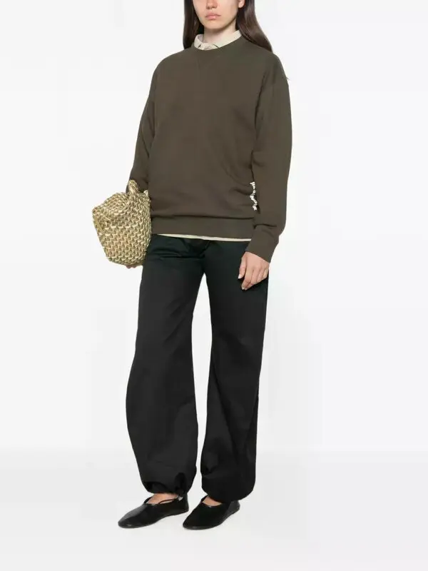 JIL SANDER Logo-print Crew-neck Sweater - Green