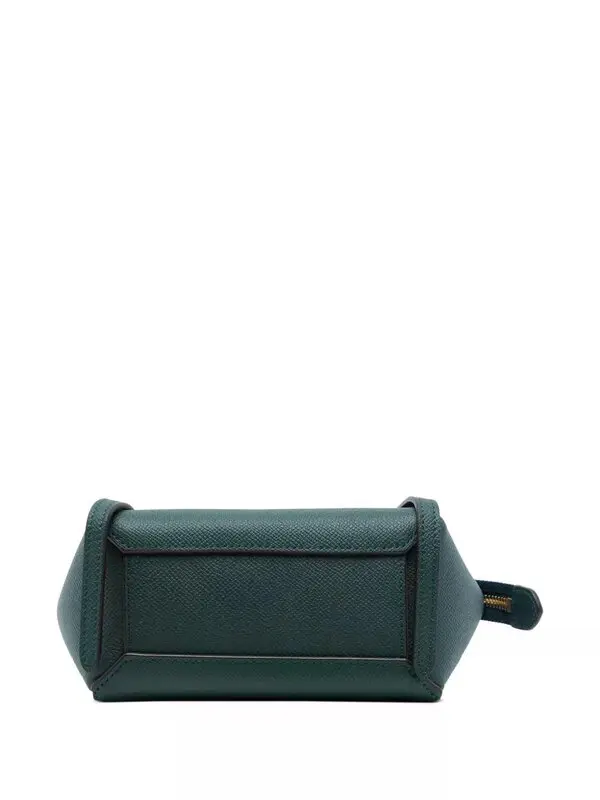 Celine 2020 Grained Calfskin Belt Bag Satchel - Green