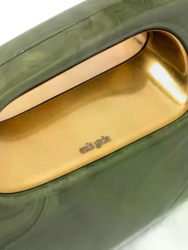 Cult Gaia Amara Marbled-effect Clutch Bag