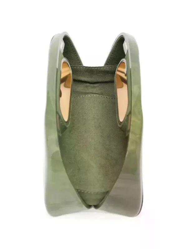 Cult Gaia Amara Marbled-effect Clutch Bag