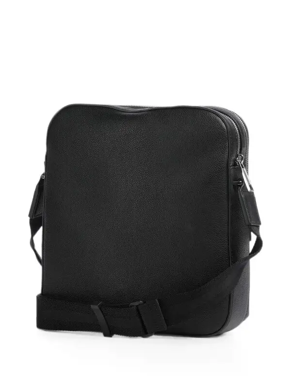BOSS Logo-detail Leather Messenger Bag