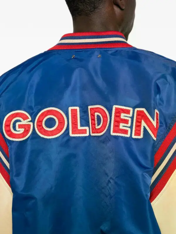 GOLDEN GOOSE Leather-sleeve Journey Bomber Jacket