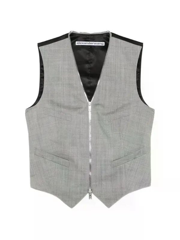Alexander Wang Continuous Loop Zipper Tailored Vest - Blue
