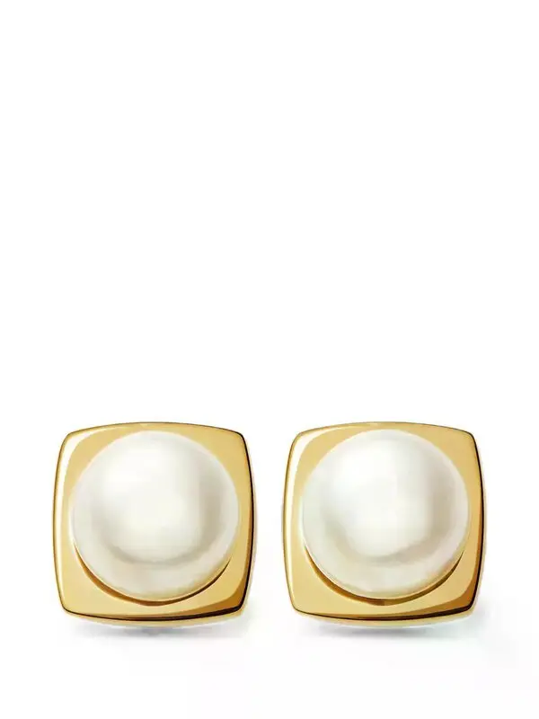 MISSOMA Pearl-embellished Square Earrings - Gold