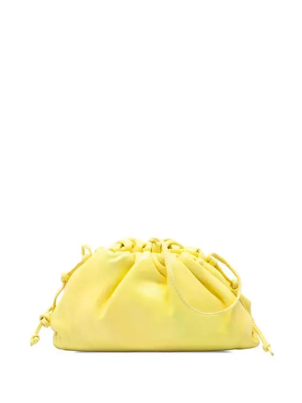 Bottega Veneta 2012-2026 Lambskin The Mini Pouch Crossbody Bag - Yellow