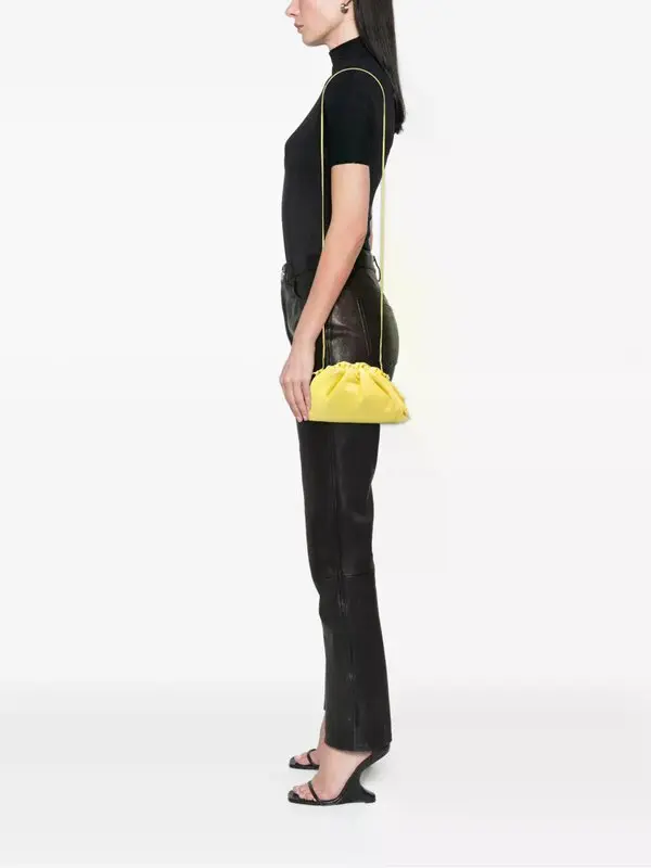 Bottega Veneta 2012-2026 Lambskin The Mini Pouch Crossbody Bag - Yellow