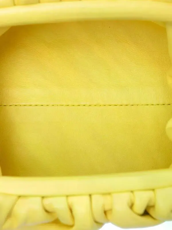 Bottega Veneta 2012-2026 Lambskin The Mini Pouch Crossbody Bag - Yellow