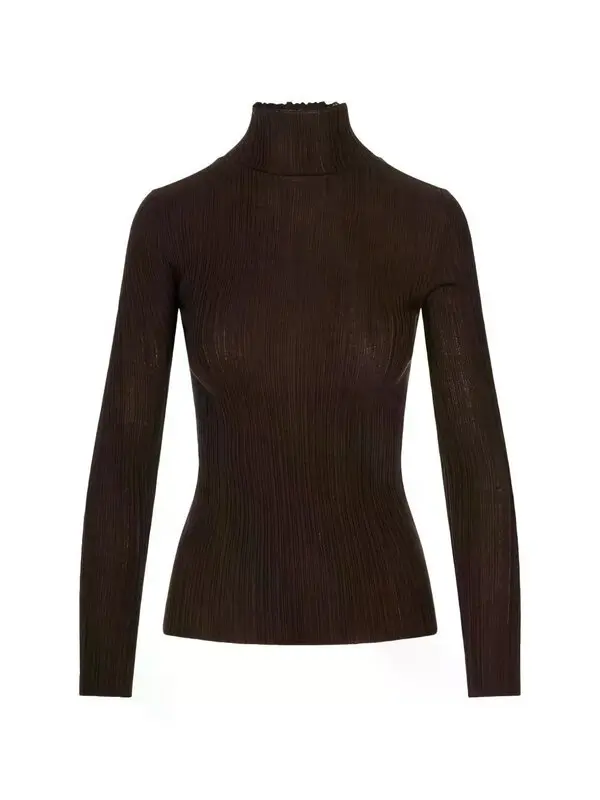 Agnona Ribbed-knit Scalloped-edge Sweater