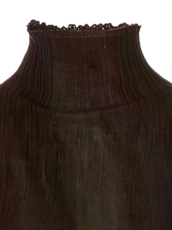 Agnona Ribbed-knit Scalloped-edge Sweater