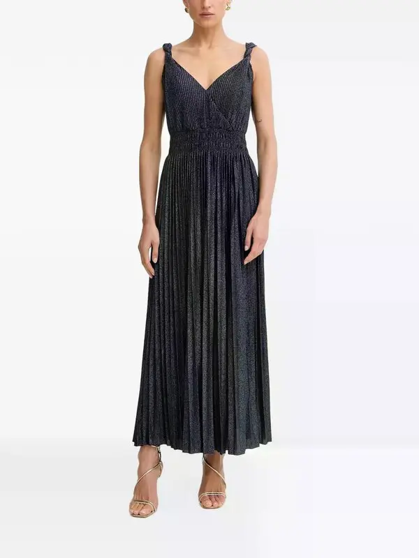 MORGAN Pleated Maxi Dress - Blue