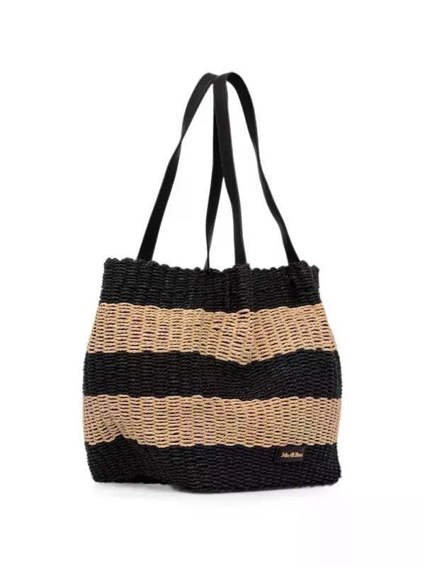 PEDRO DEL HIERRO Striped Woven Beach Bag