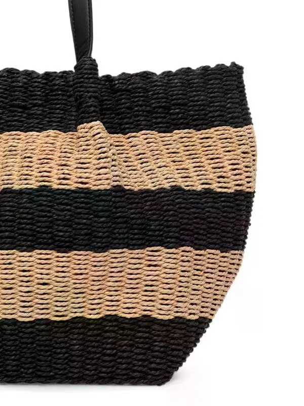 PEDRO DEL HIERRO Striped Woven Beach Bag