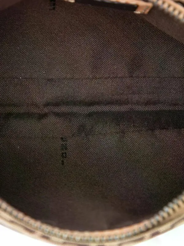 Fendi 2000-2010 Zucchino Canvas Pochette Shoulder Bag - Brown