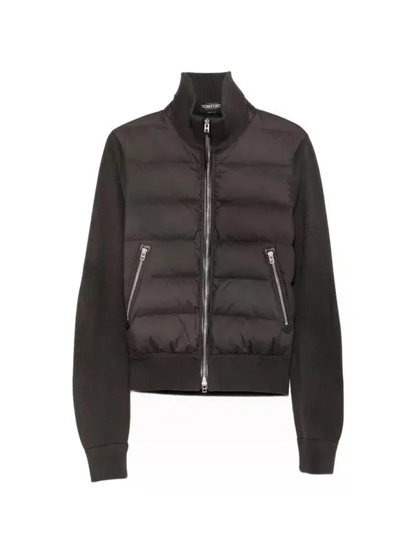 TOM FORD Quilted Panel Zip-up Jacket