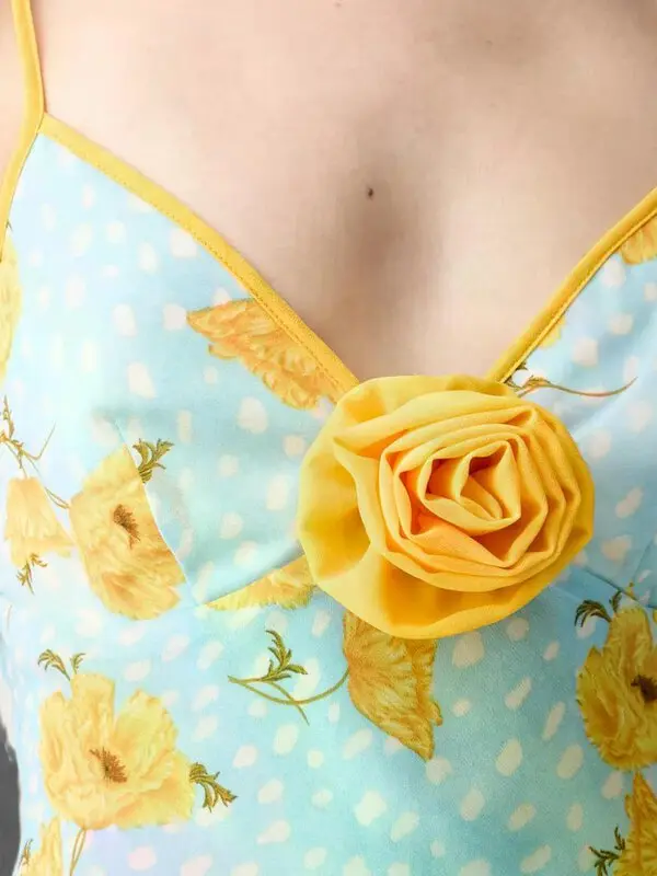 NEVER FULLY DRESSED Floral-print Rosette-detail Maxi Dress