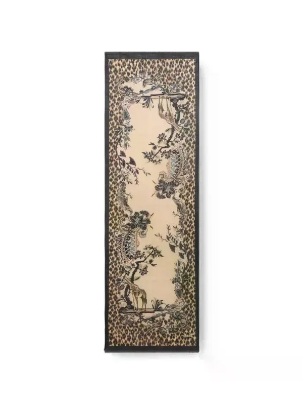 Etro Animal-print Floral-print Scarf - Neutrals