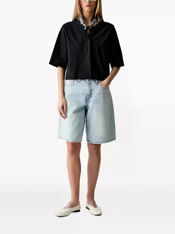 LEVI'S Middy Faded-effect Denim Shorts