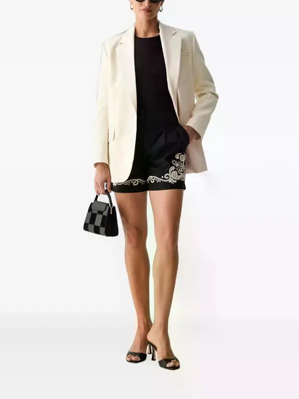 MORGAN Embroidered Pleated Shorts