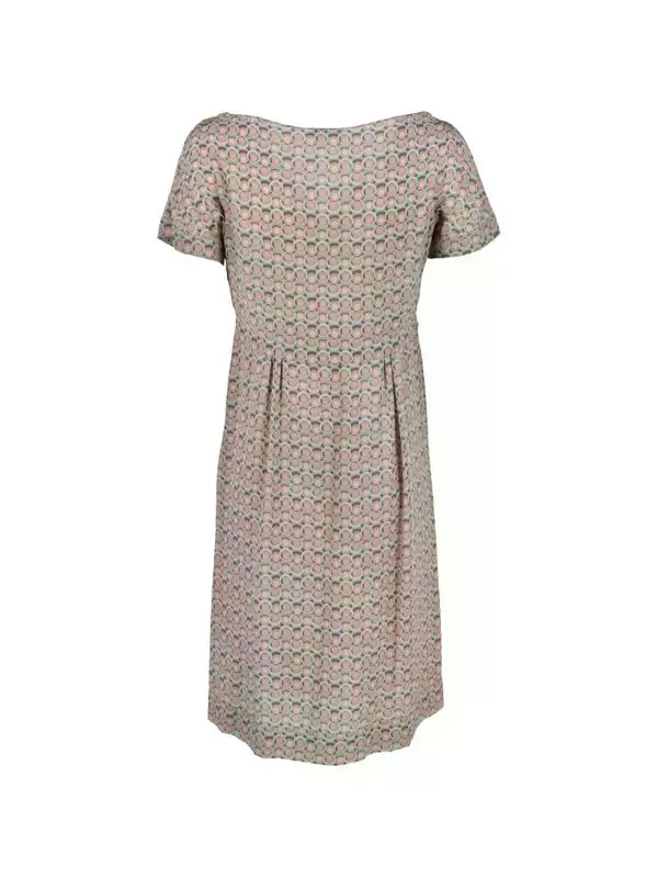 Moschino Geometric Print Twist Detail Mini Dress