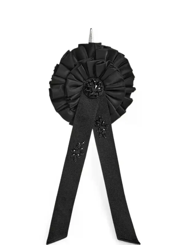 Simone Rocha Embellished Rosette-shape Coin Purse - Black