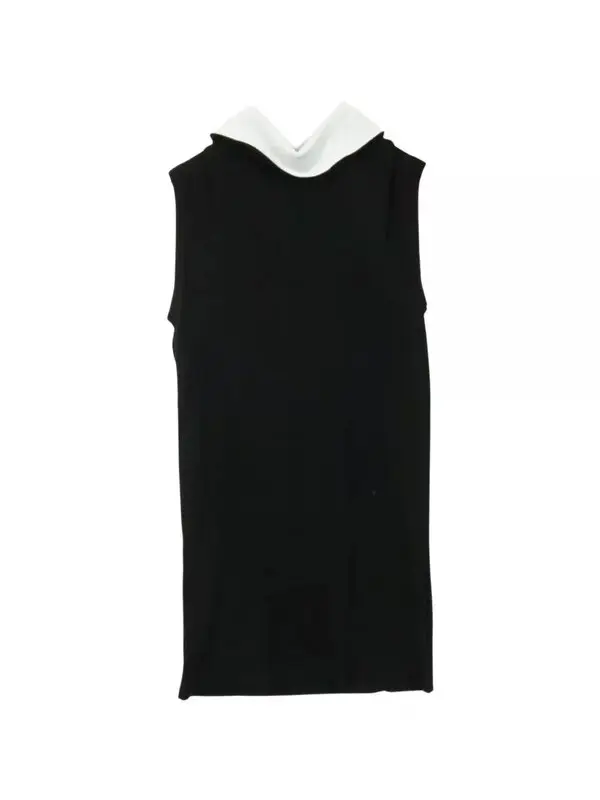 LOUIS VUITTON 2010s Sleeveless Collared Mini Dress - Black