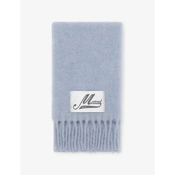 Marni Logo-patch Alpaca-blend Scarf - 00b50