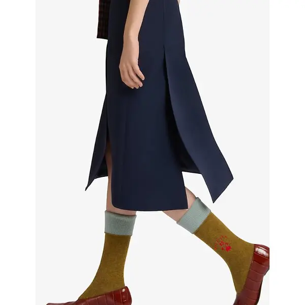 Marni Techno Wool-blend Midi Skirt