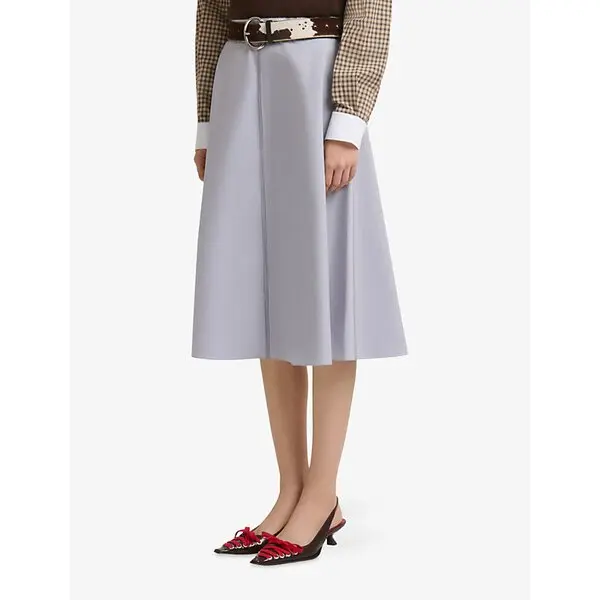 Marni Flared Cotton Midi Skirt